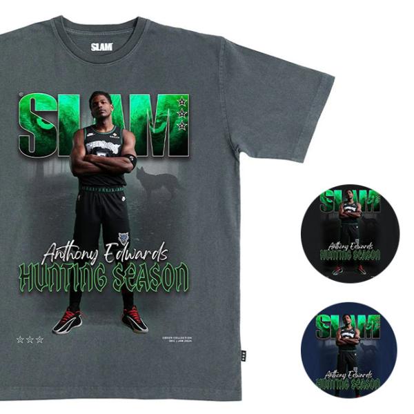 SLAM MAGAZINEのカバーTシャツ、ミネソタ ティンバーウルブズのアンソニー エドワーズモデルになります。昨季のプレーオフでの悔しさを胸に戦った2025-26シーズン。まさにチャンピオンになる為の"HUNTING SEASON"。カ...
