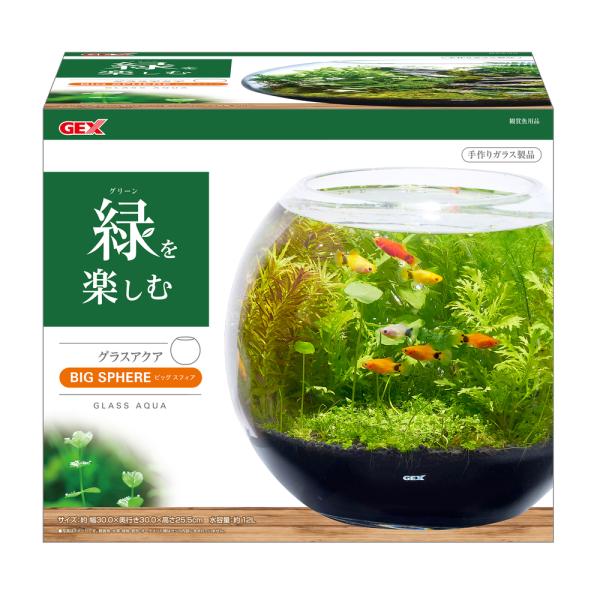 大人気のグラスアクア スフィアに大型サイズが登場【用途の多様性】観賞魚の飼育(アクアリウム)だけでなく、テラリウムやアクアテラリウムなど、様々な用途で「緑を楽し む」空間を演出。【サイズと水容量】本体サイズ:約 幅30.0×奥行き30.0×...