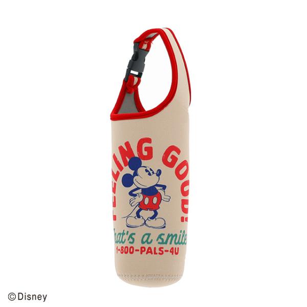 Disneyディズニーキャラクターグッズ大人気 ミッキーマウスMICKEY MOUSEペットボトルや水筒を入れるケースペットボトルカバー冷たい飲み物を入れた時の結露水滴対策に夏の暑い日に熱中症対策で水分補給持ち運びに便利なバックル付きネオプ...