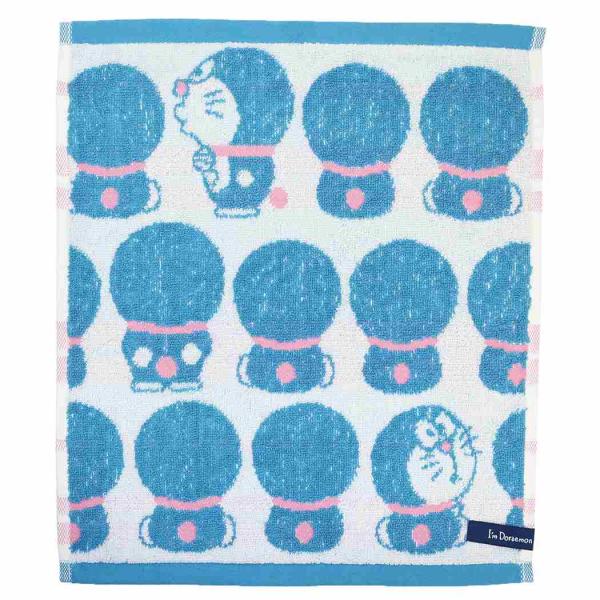 ドラえもん ジャガードウォッシュタオル アイムドラえもん I'm Doraemon大人気アニメ ドラえもん定番アイテム フェイスタオルコットン100％のジャガードタイプで吸水＆肌触りもバツグン沢山の後ろ姿ドラえもんと少しこちらを向いているド...