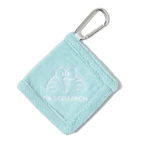ドラえもんとサンリオのコラボI'mDoraemonゴルフ用品シリーズゴルフボール拭き２辺が閉じている袋状タオル袋状でボールを落としにくいボール１個を拭きやすいサイズカラビナ付きでキャディーバッグやウェアに付けれますゴルフプレーにさりげなくド...