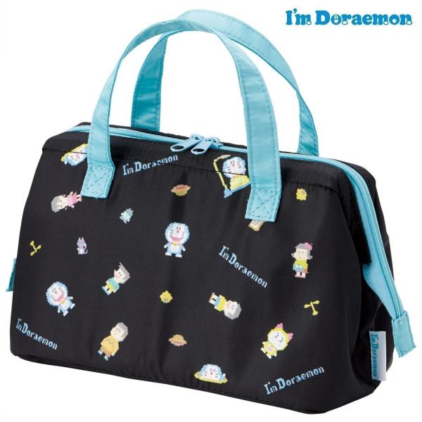 大人気キャラクタードラえもんとサンリオのコラボI'mDoraemonドラえもんグッズ開け口とマチが広くて中身を出し入れしやすいがま口型ランチバッグ2段タイプのお弁当箱でも出し入れがスムーズ内側にはアルミ蒸着素材を使用開閉はWファスナー式内側...