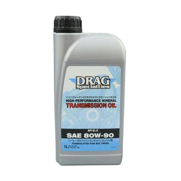 1本規格：SAE 80W-90容量（1本当り）：1L(1.05quart)・6ヶ月6000kmを目安に交換してください。・すべての4、5、6速ビッグツインモデルに適合DRAG Specialties(ドラッグスペシャリティーズ)ハーレー カ...