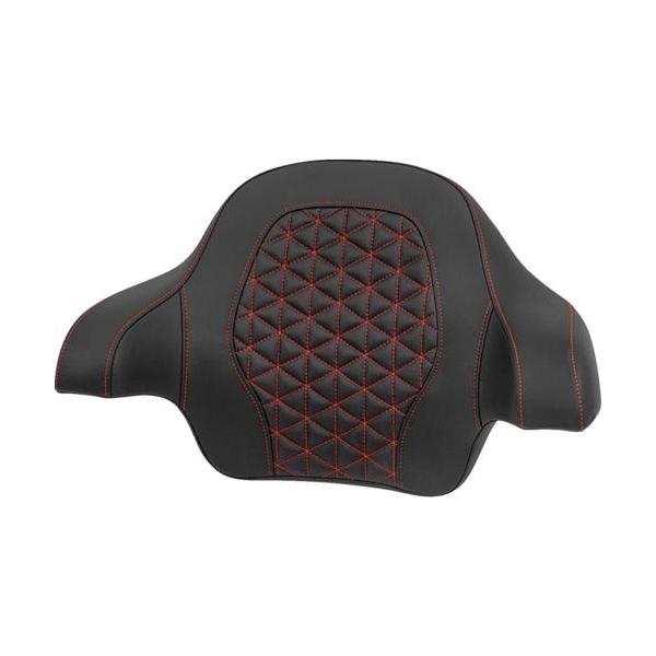 2014年以降ツーリングモデル、トライクモデルでキングツアーパック装着車に適合カラー：レッドステッチSADDLEMEN(サドルマン)ハーレー カスタムパーツツアーパックバックレストバックレスト