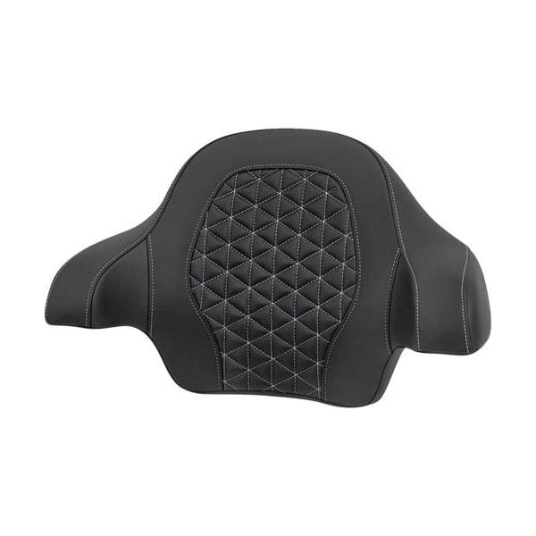 2014年以降ツーリングモデル、トライクモデルでキングツアーパック装着車に適合カラー：シルバーステッチSADDLEMEN(サドルマン)ハーレー カスタムパーツツアーパックバックレストバックレスト