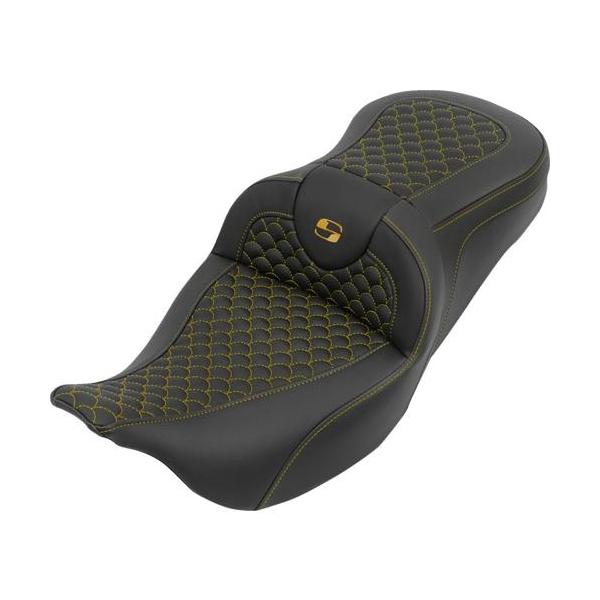 2008〜25年ツーリングモデルに適合（但し2023年以降FLHXSE、FLTRXSE、2024年以降FLHX/U、FLTRX/STSEは除く）カラー：ゴールドステッチSADDLEMEN(サドルマン)ハーレー カスタムパーツ