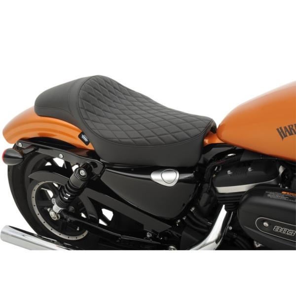 ■【Single Diamond stitch】　ソロシート■2004〜22年スポーツスターモデルに適合■DRAG Specialties(ドラッグスペシャリティーズ)ハーレー カスタムパーツ