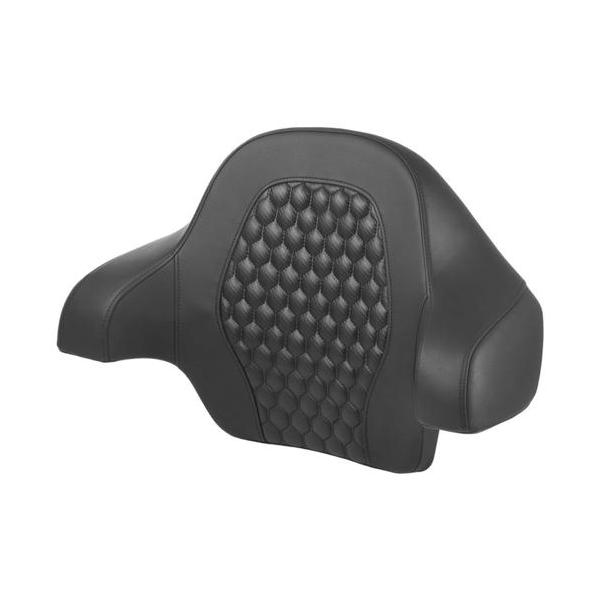 2014年以降ツーリングモデル、トライクモデルでキングツアーパック装着車に適合カラー：ブラックステッチSADDLEMEN(サドルマン)ハーレー カスタムパーツツアーパックバックレストバックレスト