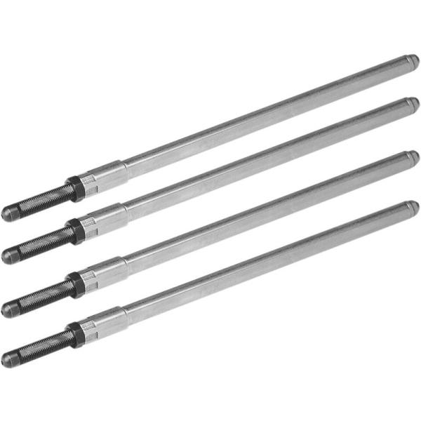 ■適合 1984〜99年エボビッグツインモデルに適合■サイズ 直径：9mm 、 アジャスト量：9.500”〜11.500”■セット内容 4本セット■素材 クロモリ鋼■メーカー S＆S(エスアンドエス)ハーレー カスタムパーツ / プッシュロ...