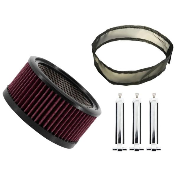 ■カラー クローム■セット内容 レインソック付き■メーカー TRASK(トラスク)ハーレー カスタムパーツ / TRASK エアクリーナーキット / TM-1020-BPCH