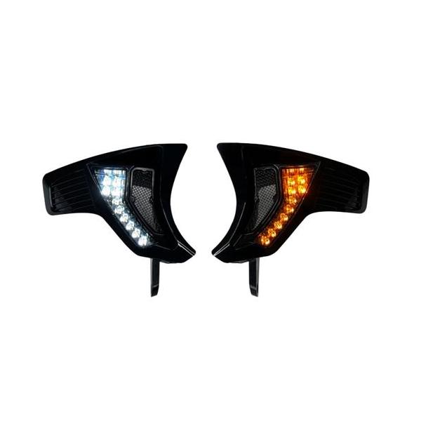 2023年以降FLTRXSE、2024年以降FLTRX/STSE、2026年以降FLTRXL、FLTRTで、SHARK DEMON2 LED デュアル ヘッドライトキット(品番：2001-3047)あるいはSHARK DEMON2 LED ...