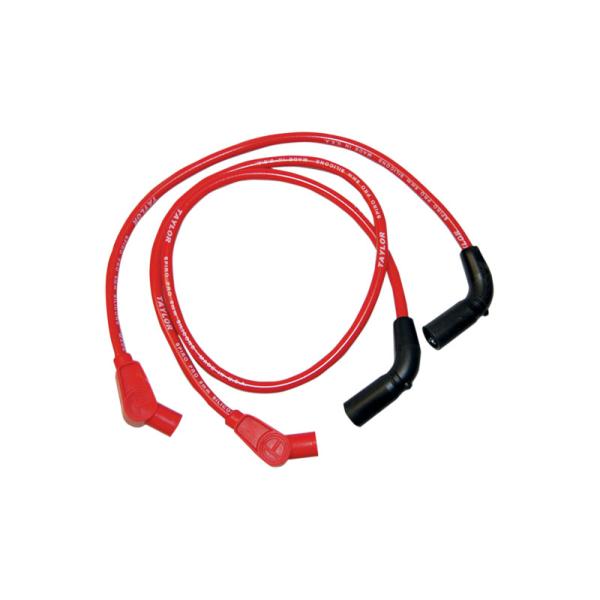 ■2009〜16年ツーリングモデルに適合■レッド■太さ 8mm■シリコン■１台分(2本セット)■TAYLOR(テイラー)■ハーレー用プラグワイヤーハーレー カスタムパーツ / プラグワイヤー / 20236