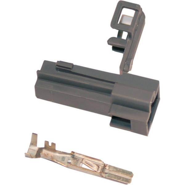 ■04-13 Softail, Dyna, Touring, XL models, 1-posion OEM B＋male Delphi connector w/ mating male terminals (5-pk) ■OEM:7210...