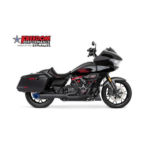 2017年以降ツーリングモデルに適合エンドキャップカラー：GLOSSY BLUEセット内容：本体(1台分)、ヒートシールド、ハードウェア・2021年以降のツーリングモデルはO2センサー キャンセラーが必要です。・オプションで専用の消音バッフ...