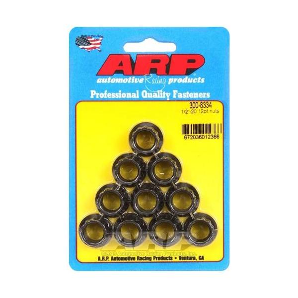 サイズ：1/2”-20カラー：Black Oxide商品画像は10個ですが1個売りです。買い物かごの中で、ご希望の数量に変更してください。1個売り8740 Chrome MolyARP(エーアールピー)ハーレー カスタムパーツナット＆ワッシャー