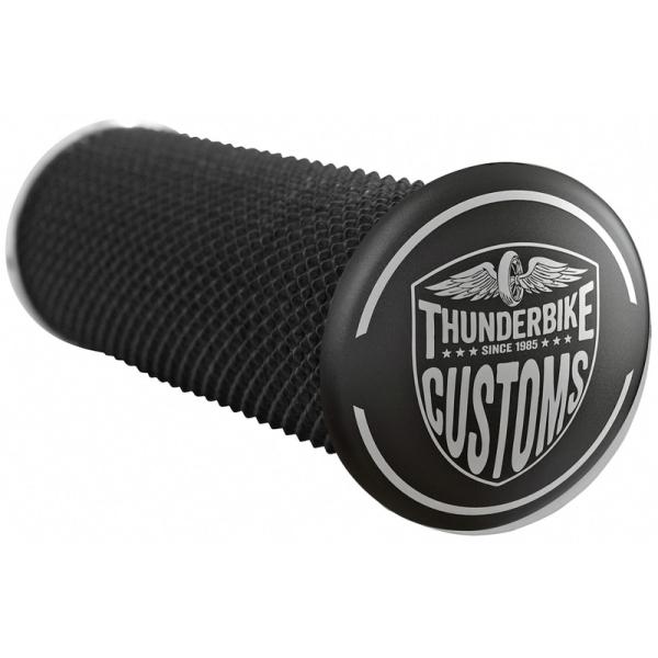 ■商品 ニューカスタム・バイカラーロゴ■備考 本商品はエンドキャップのみです。グリップ等は付属しておりません。■セット内容 左右セット■メーカー THUNDERBIKE(サンダーバイク)ハーレー カスタムパーツ / アクセサリー