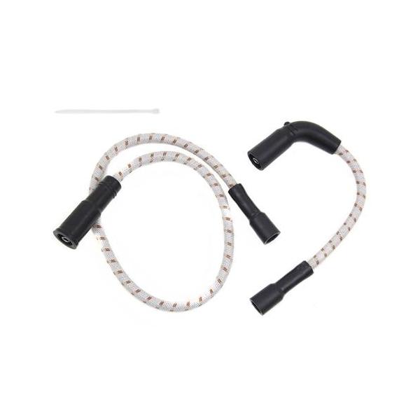 1999〜06年ツーリングモデル（キャブレター車）、2007〜22年スポーツスターモデルに適合太さ：7mmカラー：グレー/ブラウン１台分V-TWIN(ブイツイン)ハーレー カスタムパーツプラグワイヤー