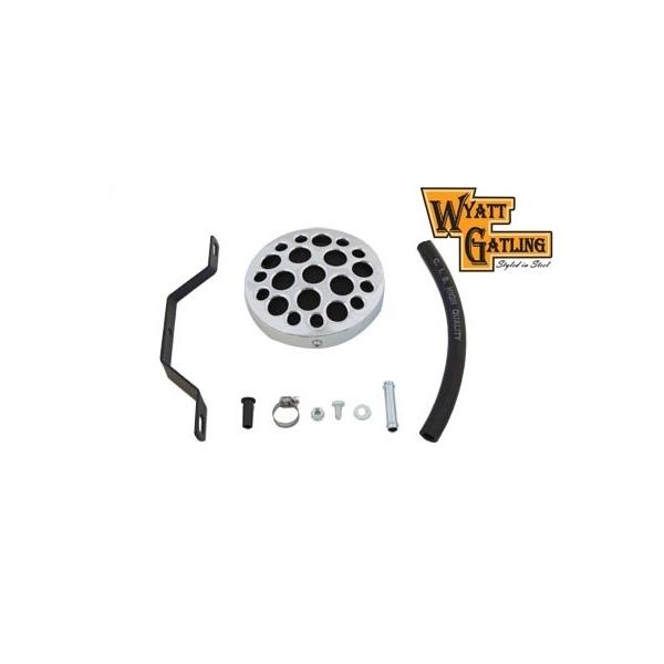 ■適合 Bendix、Keihinバタフライに適合■カラー クローム■メーカー WYATT GATLING(ワイアットガトリング)ハーレー カスタムパーツ / WYATT GATLING エアクリーナーキット