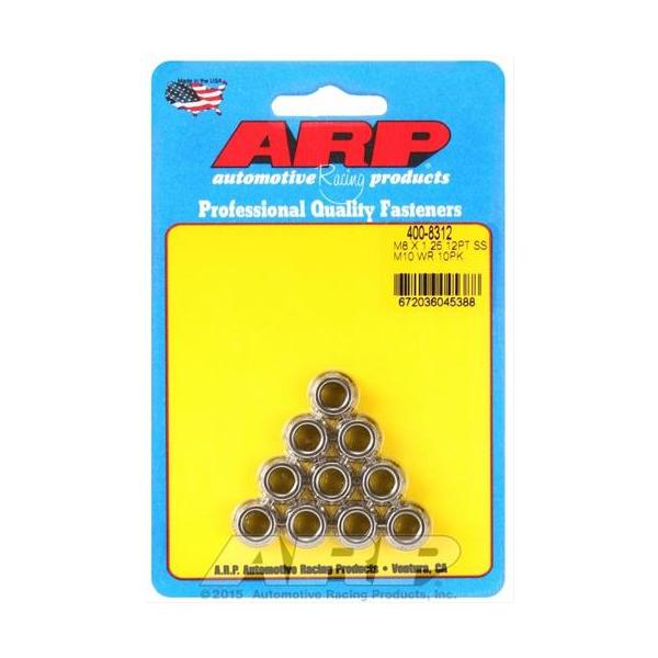 サイズ：M8x1.25カラー：Polish素材：ARP300 Stainless Steel1個売り※商品画像は10個ですが1個売りです。買い物かごの中で、ご希望の数量に変更してください。ARP(エーアールピー)ハーレー カスタムパーツナッ...