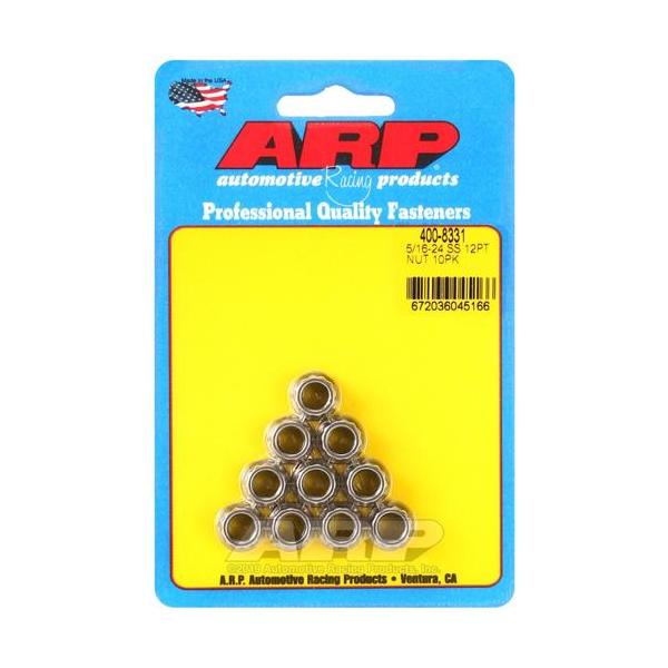 サイズ：5/16”-24カラー：Polish商品画像は10個ですが1個売りです。買い物かごの中で、ご希望の数量に変更してください。1個売りARP300 Stainless SteelARP(エーアールピー)ハーレー カスタムパーツナット＆ワ...