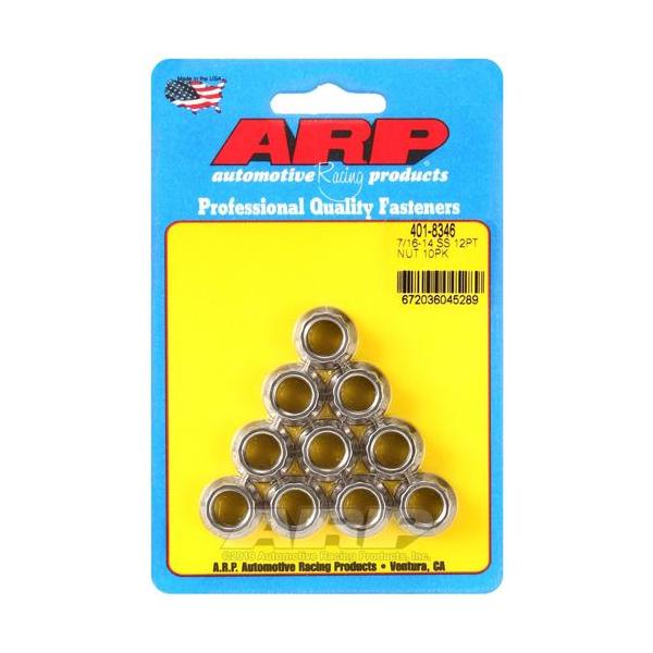 サイズ：7/16”-14カラー：Polish商品画像は10個ですが1個売りです。買い物かごの中で、ご希望の数量に変更してください。1個売りARP300 Stainless SteelARP(エーアールピー)ハーレー カスタムパーツナット＆ワ...