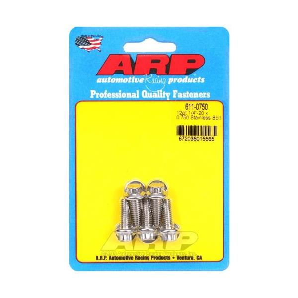 サイズ：1/4”-20 x 3/4”商品画像は5個ですが1個売りです。買い物かごの中で、ご希望の数量に変更してください。ステンレス ポリッシュ1個売り（ボルトx1、ワッシャーx1のセット）ARP300 Stainless SteelARP(...