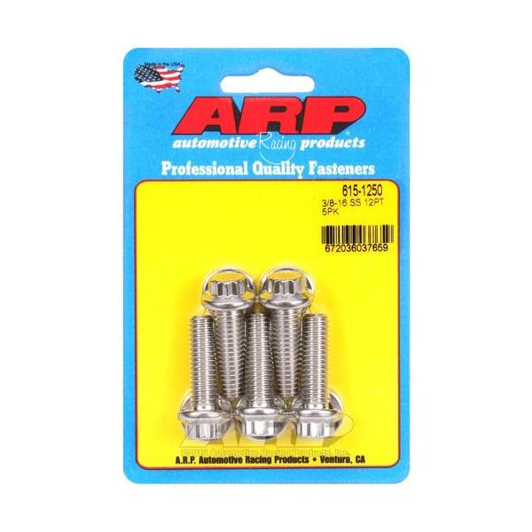 サイズ：3/8”-16 x 1-1/4”カラー：ステンレス ポリッシュ商品画像は5個ですが1個売りです。買い物かごの中で、ご希望の数量に変更してください。1個売り（ボルトx1、ワッシャーx1のセット）ARP300 Stainless Ste...