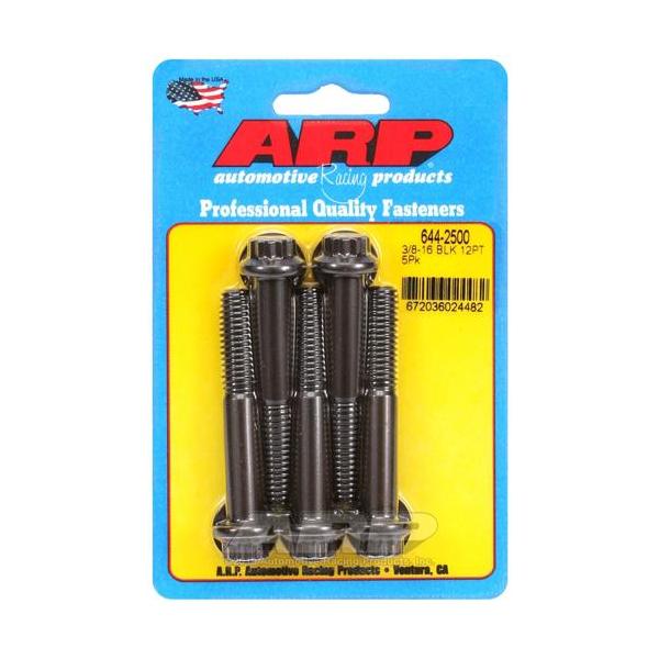 サイズ：3/8”-16 x 2-1/2”カラー：Black Oxide商品画像は5個ですが1個売りです。買い物かごの中で、ご希望の数量に変更してください。1個売り（ボルトx1、ワッシャーx1のセット）8740 Chrome MolyARP(...