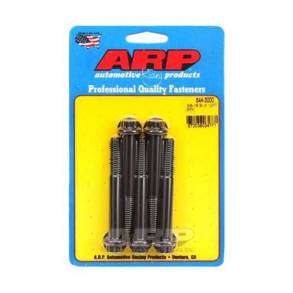 サイズ：3/8”-16 x 3”カラー：Black Oxide商品画像は5個ですが1個売りです。買い物かごの中で、ご希望の数量に変更してください。1個売り（ボルトx1、ワッシャーx1のセット）8740 Chrome MolyARP(エーアー...