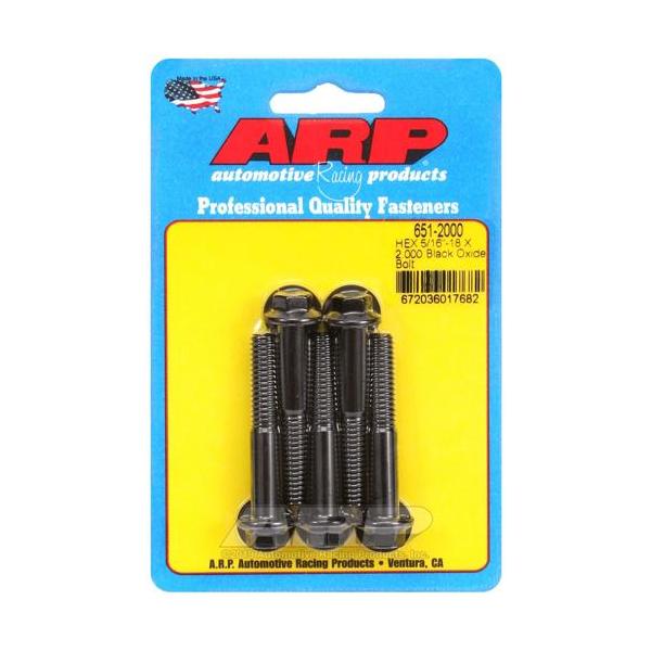 サイズ：5/16”-18 x 2”カラー：Black Oxide商品画像は5個ですが1個売りです。買い物かごの中で、ご希望の数量に変更してください。1個売り（ボルトx1、ワッシャーx1のセット）8740 Chrome MolyARP(エーア...