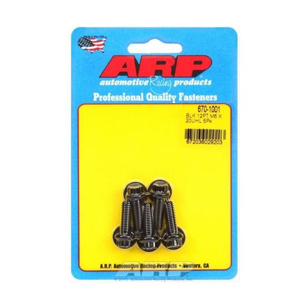 サイズ：M6x1.00x20mmカラー：Black Oxide素材：8740 Chrome Moly1個売り（ボルトx1、ワッシャーx1のセット）※商品画像は5個ですが1個売りです。買い物かごの中で、ご希望の数量に変更してください。ARP(...