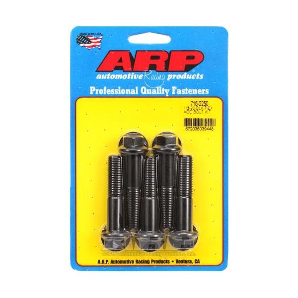 サイズ：1/2”-20 x 2-1/4”カラー：Black Oxide商品画像は5個ですが1個売りです。買い物かごの中で、ご希望の数量に変更してください。1個売り（ボルトx1、ワッシャーx1のセット）8740 Chrome MolyARP(...