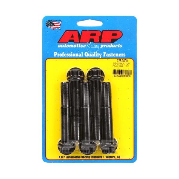 サイズ：1/2”-20 x 3”カラー：Black Oxide商品画像は5個ですが1個売りです。買い物かごの中で、ご希望の数量に変更してください。1個売り（ボルトx1、ワッシャーx1のセット）8740 Chrome MolyARP(エーアー...