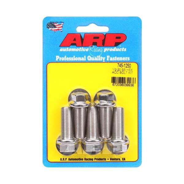 サイズ：1/2”-20 x 1-1/4”カラー：ステンレス ポリッシュ商品画像は5個ですが1個売りです。買い物かごの中で、ご希望の数量に変更してください。1個売り（ボルトx1、ワッシャーx1のセット）ARP300 Stainless Ste...