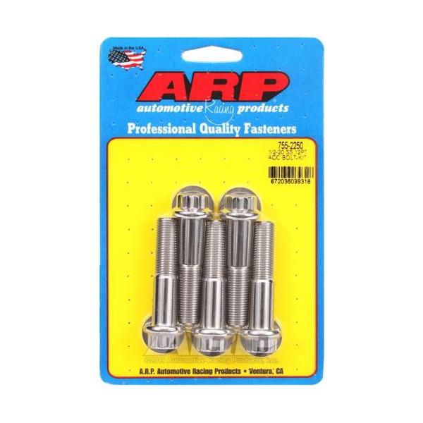 サイズ：1/2”-20 x 2-1/4”カラー：ステンレス ポリッシュ商品画像は5個ですが1個売りです。買い物かごの中で、ご希望の数量に変更してください。1個売り（ボルトx1、ワッシャーx1のセット）ARP300 Stainless Ste...