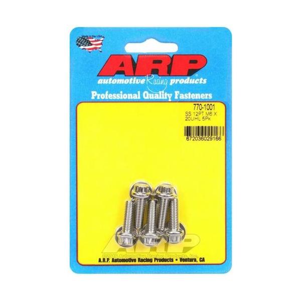 サイズ：M6x1.00x20mmカラー：ステンレス ポリッシュ素材：ARP300 Stainless Steel1個売り（ボルトx1、ワッシャーx1のセット）※商品画像は5個ですが1個売りです。買い物かごの中で、ご希望の数量に変更してくださ...