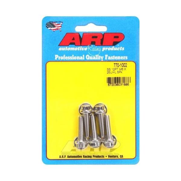 サイズ：M6x1.00x25mmカラー：ステンレス ポリッシュ素材：ARP300 Stainless Steel1個売り（ボルトx1、ワッシャーx1のセット）※商品画像は5個ですが1個売りです。買い物かごの中で、ご希望の数量に変更してくださ...