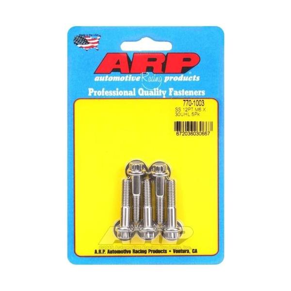 サイズ：M6x1.00x30mmカラー：ステンレス ポリッシュ素材：ARP300 Stainless Steel1個売り（ボルトx1、ワッシャーx1のセット）※商品画像は5個ですが1個売りです。買い物かごの中で、ご希望の数量に変更してくださ...
