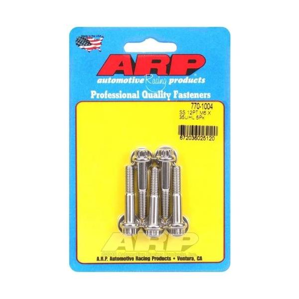 サイズ：M6x1.00x35mmカラー：ステンレス ポリッシュ素材：ARP300 Stainless Steel1個売り（ボルトx1、ワッシャーx1のセット）※商品画像は5個ですが1個売りです。買い物かごの中で、ご希望の数量に変更してくださ...