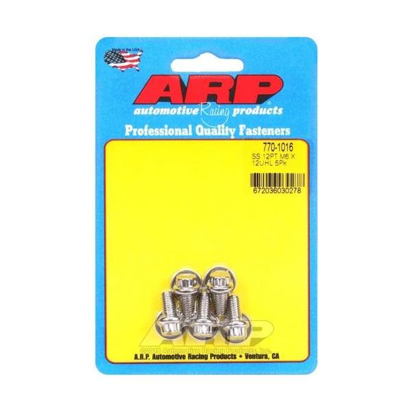 サイズ：M6x1.00x12mmカラー：ステンレス ポリッシュ素材：ARP300 Stainless Steel1個売り（ボルトx1、ワッシャーx1のセット）※商品画像は5個ですが1個売りです。買い物かごの中で、ご希望の数量に変更してくださ...