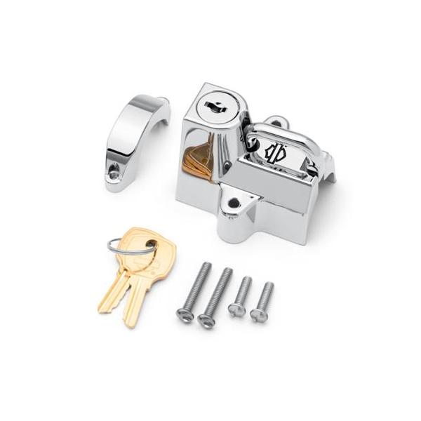 7/8〜1-1/4インチ(22.2〜31.8mm)径パイプに適合クロームHarley Davidson(ハーレーダビッドソン)ハーレー 純正パーツ / セキュリティ / その他 / ヘルメットロック