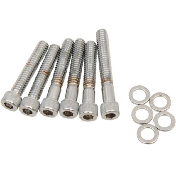 ■商品 KNURLED■適合 1987〜92年ビッグツインモデルに適合■カラー クロームメッキ■メーカー DRAG Specialties(ドラッグスペシャリティーズ)ハーレー カスタムパーツ / カム周り / エンジンモーターボルトキット