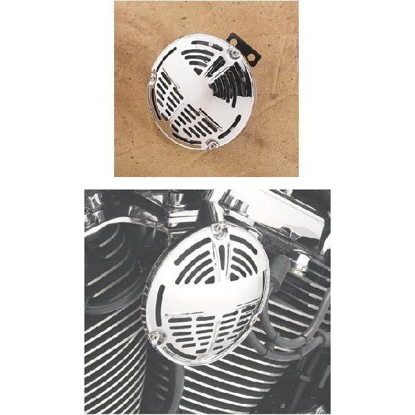 ■ボディー　クロームメッキ ■汎用タイプ ■マウントブラケット付 ■12V用 ■OEM　69001-42■ハーレー用ホーンハーレー カスタムパーツ / ホーンカバー