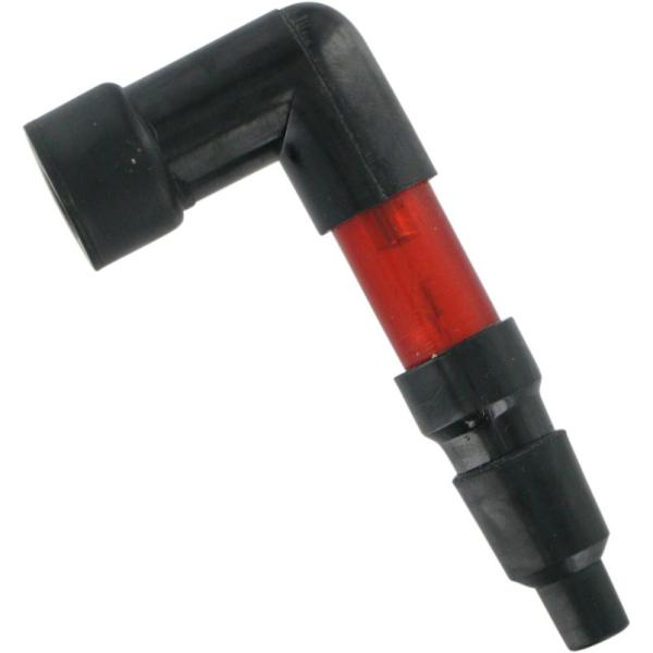 ■角度：90° / カラー：レッド■汎用品■1個売り■PARTS UNLIMITED製■ハーレー用プラグコードハーレー カスタムパーツ / プラグワイヤー