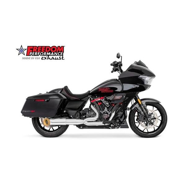 2017年以降ツーリングモデルに適合エンドキャップカラー：SOLID GOLDセット内容：本体(1台分)、ヒートシールド、ハードウェア・2021年以降のツーリングモデルはO2センサー キャンセラーが必要です。・オプションで専用の消音バッフル...