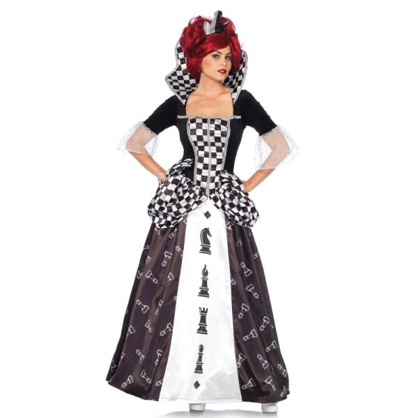 ■商品コード：leg85572チェス柄のロングドレスがかわいい「不思議の国のアリス」に登場する女王の大人女性用コスチュームです。■含まれる物:ドレス、ヘッドバンド■含まれない物:ウィッグ、グローブ、ペチコート■主要素材:ポリエステル