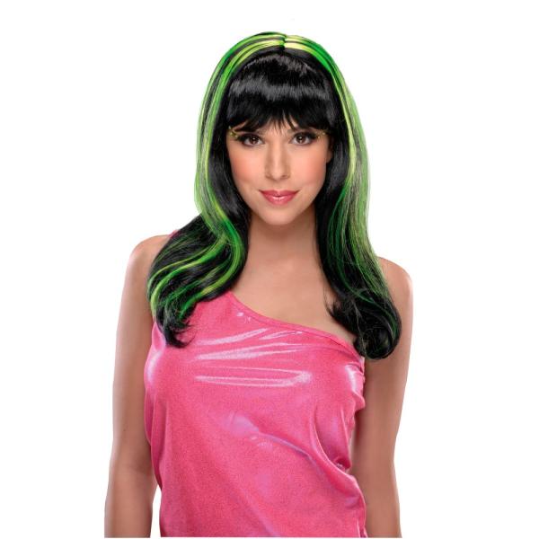 ■商品コード：ru52772カラーはブラック/グリーン、スタイルはロングの大人用ウィッグです。■含まれる物：ウィッグ