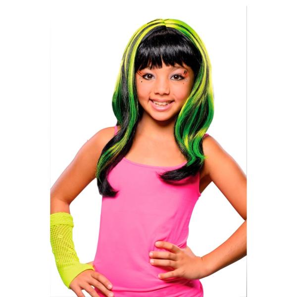 ■商品コード：ru52779カラーはブラック/イエロー、スタイルはロングの子供用ウィッグです。■含まれる物：ウィッグ