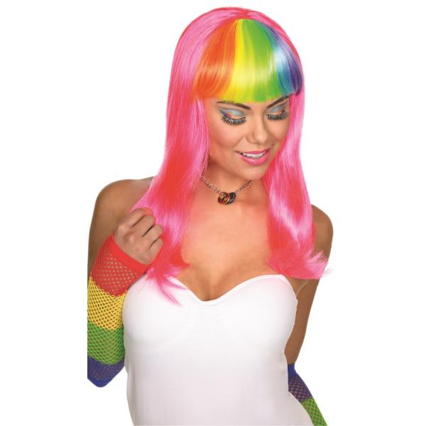 ■商品コード：ru52901カラーはピンク、レッド、ブルー、イエロー、スタイルはロングの大人用ウィッグ、かつらです。■含まれる物:ウィッグ■主要素材:合成繊維