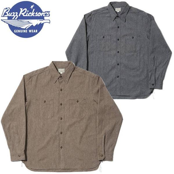 バズリクソンズ コットン コバート 長袖 ワーク シャツ BR26082 / BUZZ RICKSON'S COTTON COVERT WORK SHIRT1940年代から1950年代にかけてアメリカのワークウェアに使用されたコットン・コバ...